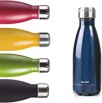 Ibili Thermokanne mit Doppelwand, Blau, 350 ml, Edelstahl 18/10, wiederverwendbar