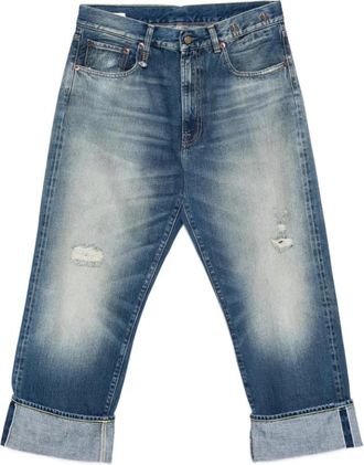 R13 Homme, Jeans, Bleu, Taille: W34 Jean &Eacute;court&eacute; &agrave; Revers