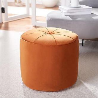 Safavieh Gepolstert Hocker, Orange, 55 X 55 X 50
