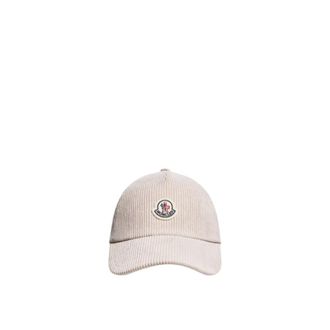 Moncler Femme, Accessoires, Beige, Taille: ONE Size Casquette de baseball en velours c&ocirc;tel&eacute;