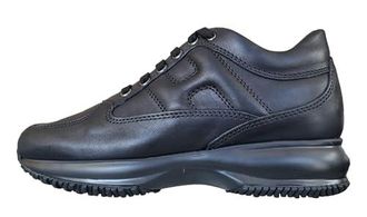 Hogan Chaussures Sneakers pour femme Interactive en cuir HXW00N00010KTB999 Noir, Noir, 38.5 EU