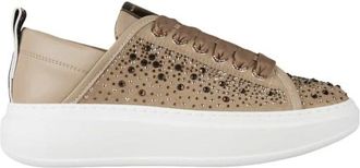 Alexander Smith Femme, Chaussures, Brun, Taille: 41 EU Wembley Donna en cuir marron clair et strass complets