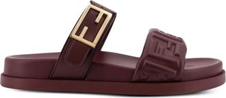 Fendi Fendi Feel Sandalen mit Pr&auml;gung - Braun