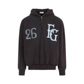 Fear of God Baseball Club Half-Zip Hoodie - - Sweatshirts & Hoodies - Herren - Braun - L