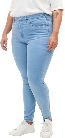Zizzi Damen Große Größen Amy Jeans Hohe Taille Slim Gr Gr 48/78 cm Ex Lt Blue