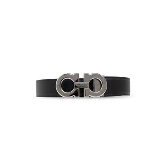 Ferragamo Adjustable Double Gancini Belt - - Accessories - Herren - Schwarzk - 105 CM