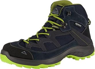 McKinley McKINLEY Homme Bottes de randonnée Discover Mid AQX Climbing Shoe, Navy Dark/Green Lime, 40 EU
