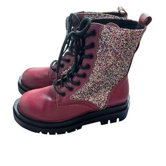 Generic Bottines &agrave; paillettes &eacute;l&eacute;gantes pour femme - Bout rond - R&eacute;tro - Talon bas &eacute;pais - Antid&eacute;rapantes - Coupe large - &Agrave; lacets - Pour f&ecirc;te en plein air, R