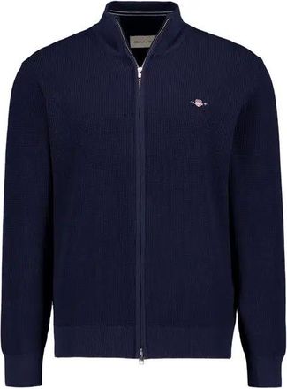 GANT Herren Cardigan blau Baumwolle unifarben