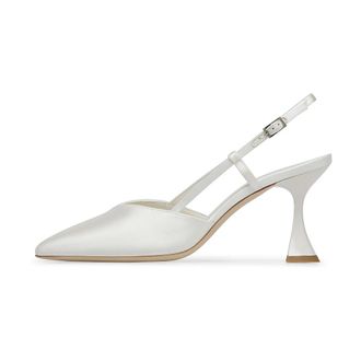 Loriblu Satin Slingback Pumps - - Shoes - Damen - Wei&szlig; - 35 EU