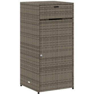 vidaXL Armoire de rangement de jardin gris 55x55x111 cm r&eacute;sine tress&eacute;e Vidaxl