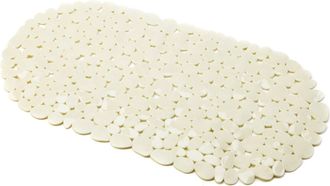 MSV Badmatte Kieselsteine aus PVC 68x35cm in wei&szlig;, 12 cm cm, Polyvinylchlorid