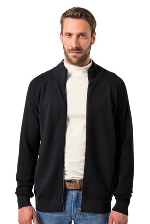 JP1880 Herren gro&szlig;e Gr&ouml;&szlig;en &Uuml;bergr&ouml;&szlig;en Menswear L-8XL JP Aware Strickjacke, Nachhaltigkeit, recycelte Materialien, bis 7 XL schwarz 7XL 843130100-7XL