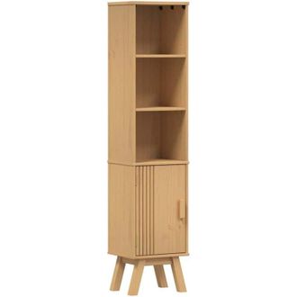 vidaXL Vidaxl - Cabinet de salle de bain avec &eacute;tag&egrave;re Marron 35 x 30 x 159 cm
