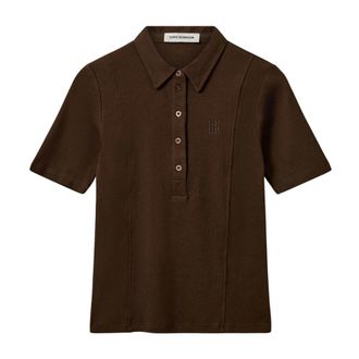 Sofie Schnoor Baelasw Ripp-Polo-Shirt - - Tops - Damen - Braun - S