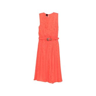 Pinko Pinko, Femme, Robes, Orange, Taille: 40 FR Caserta Belted Midi Dress