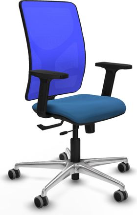 Piqueras y Crespo Moderner B&uuml;rostuhl mit 2D-Armlehnen, h&ouml;henverstellbare Lendenwirbelst&uuml;tze, ausgestattet mit Syncro/Traslack und Schneideschaum, mit Rollen von 65 mm, 