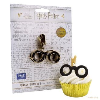 PME Harry Potter Fondant & Keks Ausstecher, 2er-set, Harrys Brille & Narbe, Klein, Silber