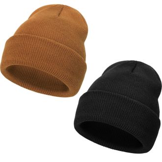 Dreshow Winter M&uuml;tze Damen Herren Strick Beanie Unisex Slouchy Weich Warme M&uuml;tze 2 St&uuml;ck