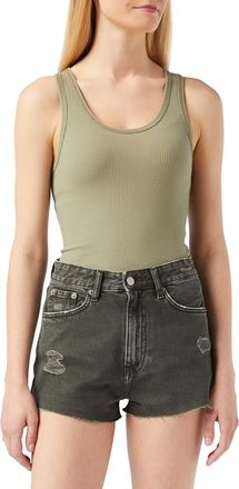 Dr. Denim Skye Denim-Shorts f&uuml;r Damen, Gewaschener Thymian Ripped, 32W