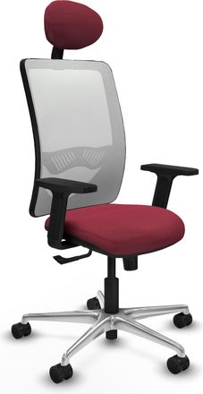 Piqueras y Crespo B&uuml;rostuhl mit Lendenwirbelst&uuml;tze Zulema mit 2D-Armlehnen und festem Kopfteil, ausgestattet mit 3 Positionen und Schneideschaum, mit Rollen von 65 mm, 