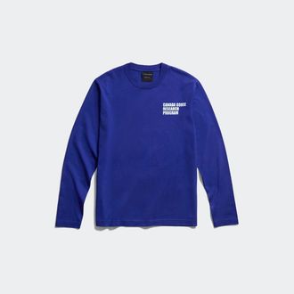 Canada Goose Vantage Langarmshirt mit Globusmotiv (M&auml;nnlich, Azurite Blue, XS)