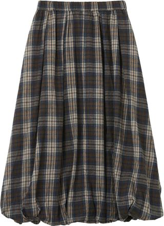 B+ab jupe mi-longue à motif tartan - Marron