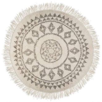Atmosphera Atmosphera - Tapis ethnique en coton de 120 cm de diam&egrave;tre - Cr&eacute;ateur dint&eacute;rieur