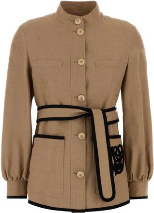 Valentino Garavani Femme, Vestes, Beige, Taille: 40 FR Viscose Blend Blazer
