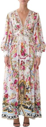 Camilla Seidenkleid mit geformtem Bund und Raff&auml;rmeln - Torero Libertine - - Dresses - Damen - Mehrfarbig - S