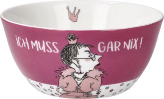 GOEBEL Schale Barbara Freundlieb Ich muss gar nix aus Fine Bone China, Maße: 15cm x 15cm x 7cm, 27-001-22-1