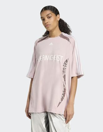 adidas Originals Adilenium season 4 Teamgeist - Maillot oversize - Rose