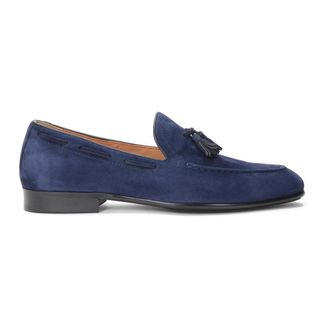 Kazar Herren Slip-On in marineblauen Loafern mit Quasten - - Shoes - Herren - Blau - 45 EU
