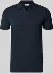 Lindbergh Slim Fit Poloshirt mit V-Ausschnitt