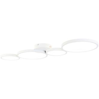 QAZQA Lupolo - led Dimmable Plafonnier variateur inclus - 4 lumière - l 100 cm - Blanc - Design - éclairage intérieur - Salon i Chambre i Cuisine i Salle à