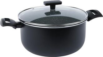 axentia 135648 Topf, Ø ca. 24 cm, gepresst, mit Glasdeckel