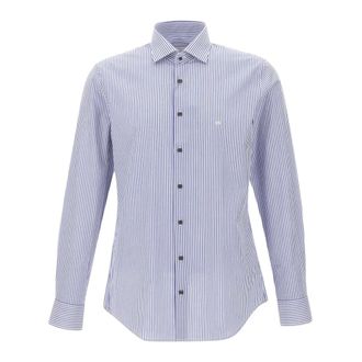 Michael Kors Popeline Hemd mit Bengal-Streifen Slim Fit - - Shirts - Herren - Blau - 4XL