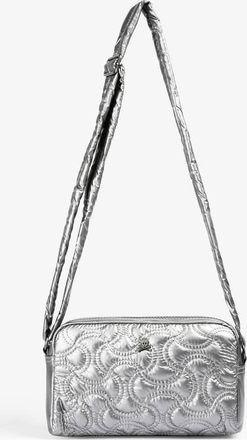 Scalpers Sac bandoulière matelassé - Argenté métallisé