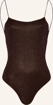 Os&eacute;ree Badeanzug Lumiere Maillot Mit Glitzergarn braun