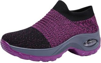 Yardwe Chaussures De Sport pour Femmes Semelles Épaisses Respirantes Antidérapantes Souples Et Résistantes pour Marches Prolongées