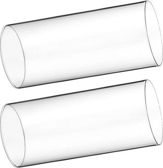 BESPORTBLE 2 St&uuml;ck Transparenter Glas kerzenhalter Windgesch&uuml;tzt Offenes Ende Stabkerzen Geeignet Langlebig Dekorativ f&uuml;r Wohn Festtagsbeleuchtung