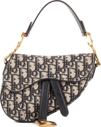 Dior Crossbody Bags - Oblique Saddle Mini - Gr. unisize - in Blau - f&uuml;r Damen