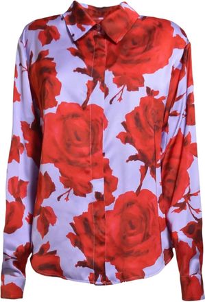 Msgm Hemd mit Blumen-Print - Violett