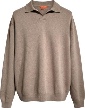 Daniele Fiesoli Homme, Pulls, Brun, Taille: 2XL 2025/02 V-neck Tricots