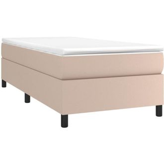 vidaXL Bettgestell Cappuccino-Braun 100x200 cm Kunstleder Vidaxl