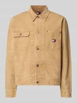 Tommy Jeans Regular Fit Jeansjacke aus reine Baumwolle mit Cordkragen