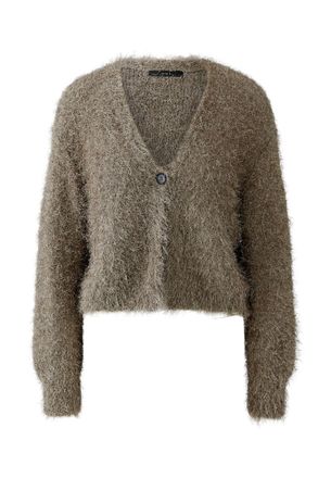 Oui Damen Strickjacke l&auml;ssig geschnitten Uni