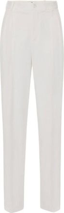 Elisabetta Franchi Femme, Pantalons, Blanc, Taille: 36 FR Slim-fit Pantalons