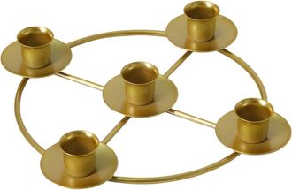 Generico Dekorativer Kerzenhalter, runde Tischdekoration, dekorative Halterungen aus Metall | f&uuml;r Haus, K&uuml;che, Wohnzimmer, Bauernhof, Kamin, Restaurant, Bar, E