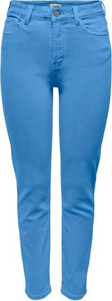 Only Only, Femme, Pantalons, Bleu, Taille: W26 Emily HW Straight Ank Col Pnt